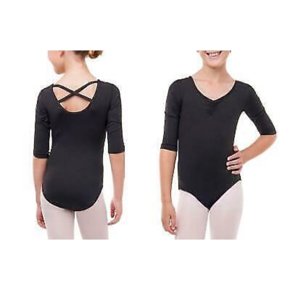 Danskin Now | Other | Danskin Now Child Size Xs 45 Solid Black Leotard ...